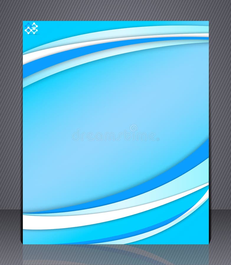 Business Brochure. Blue Abstract Layout Template W Stock Vector ...
