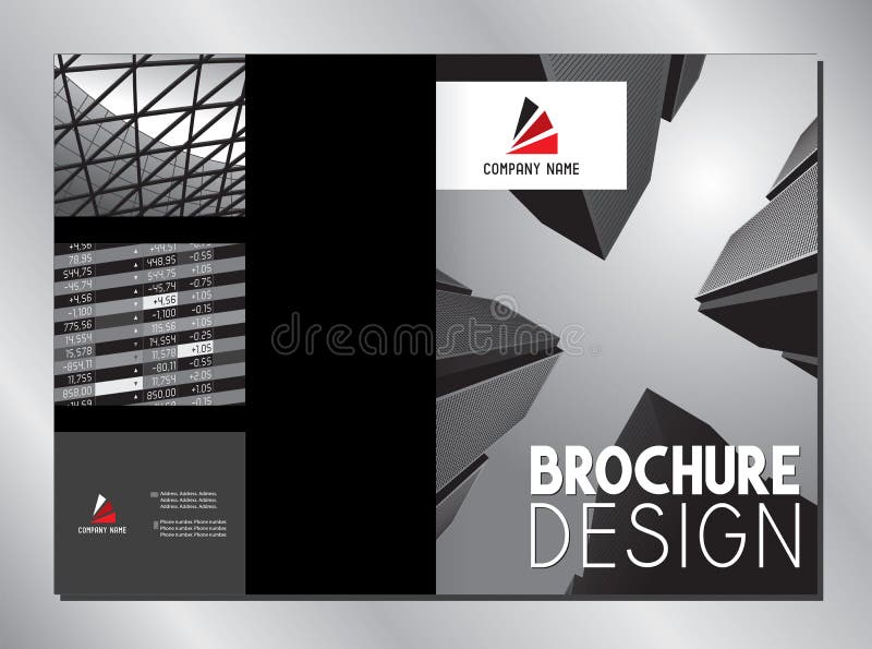 Business Brochure Cover Template - A3 To A4 Format - 420x297 Mm Stock ...