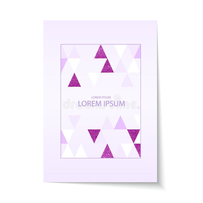 Business Brochure Flyer Design Layout Template with Triangle Pattern ...