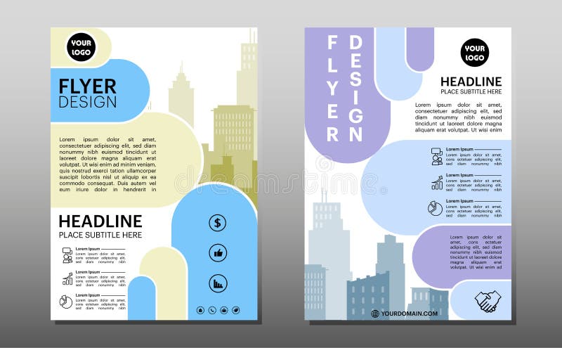 Business Brochure Flyer Design A4 Template. Vector Illustration. Front ...