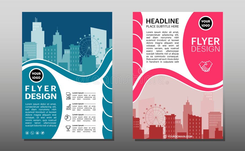 Business Brochure Flyer Design A4 Template. Vector Illustration. Front ...
