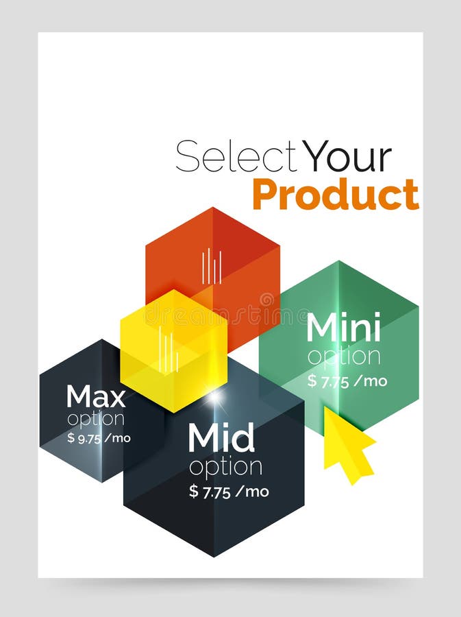 Business A4 Brochure or Flyer Template with Options Stock Illustration ...