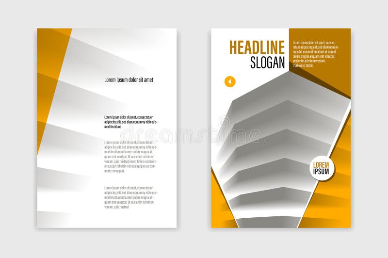 Business Brochure with Office Building Structure Vector Template, Front ...