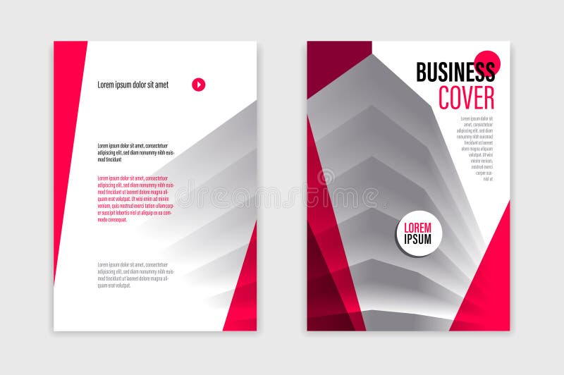Business Brochure with Office Building Structure Vector Template, Front ...
