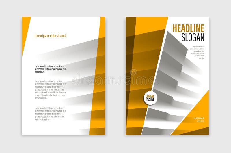 Business Brochure with Office Building Structure Vector Template, Front ...