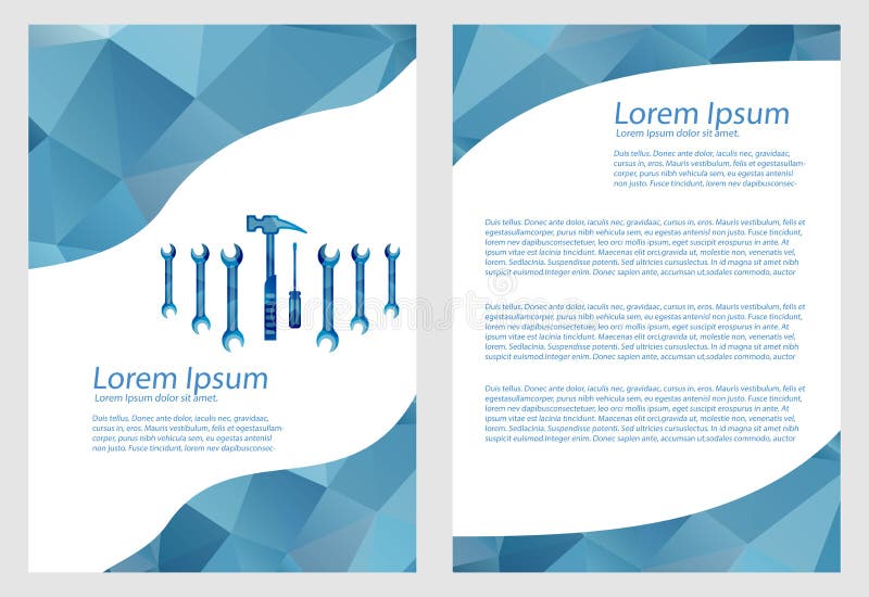 Business Brochure Working Tools Template Booklet Stock Vector ...