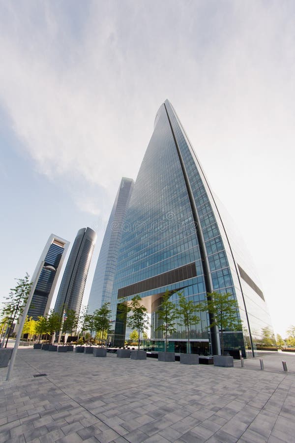 Business building, Business buildings with a blue