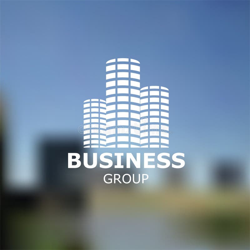 Blue Gray Building Logo Set Vector Design Stock Vector - Illustration ...