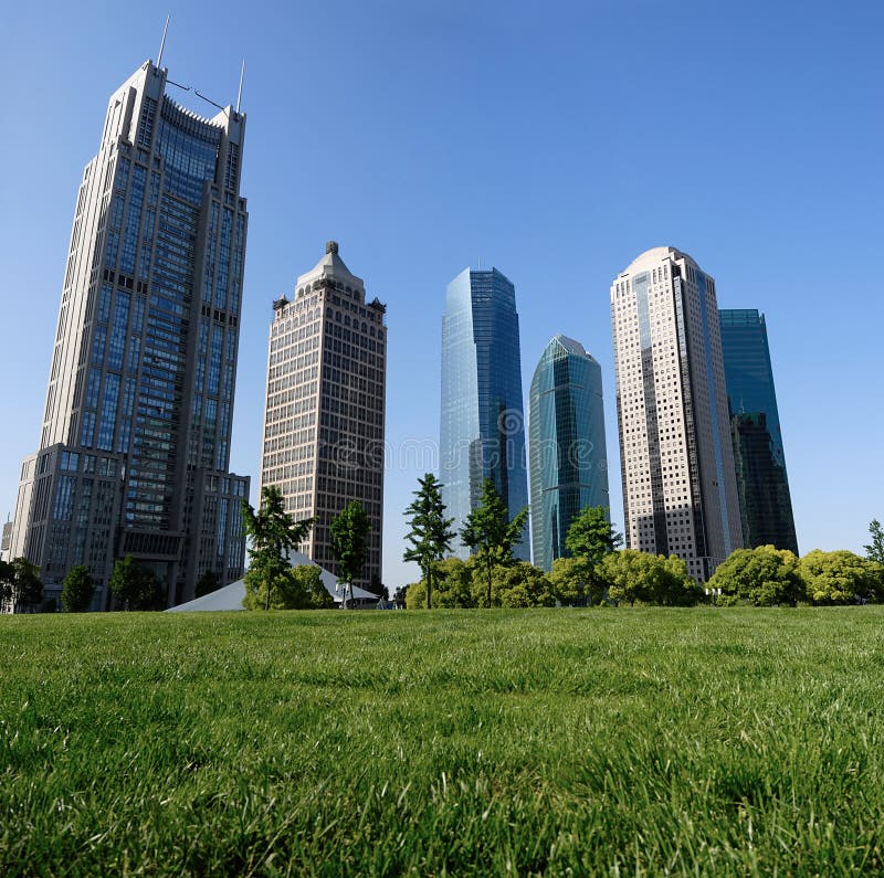 Business Building Shanghai China Stock Image - Image of tourism ...