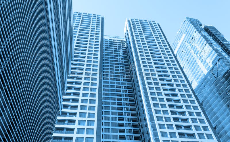 Business buildings stock image. Image of flare, render - 37886301