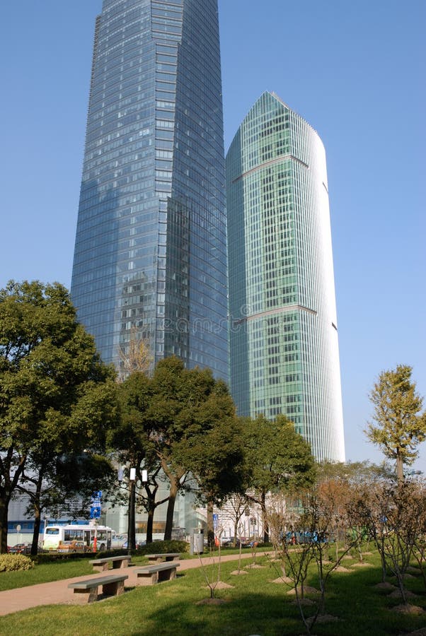 Business buildings stock image. Image of park, growth - 7636273