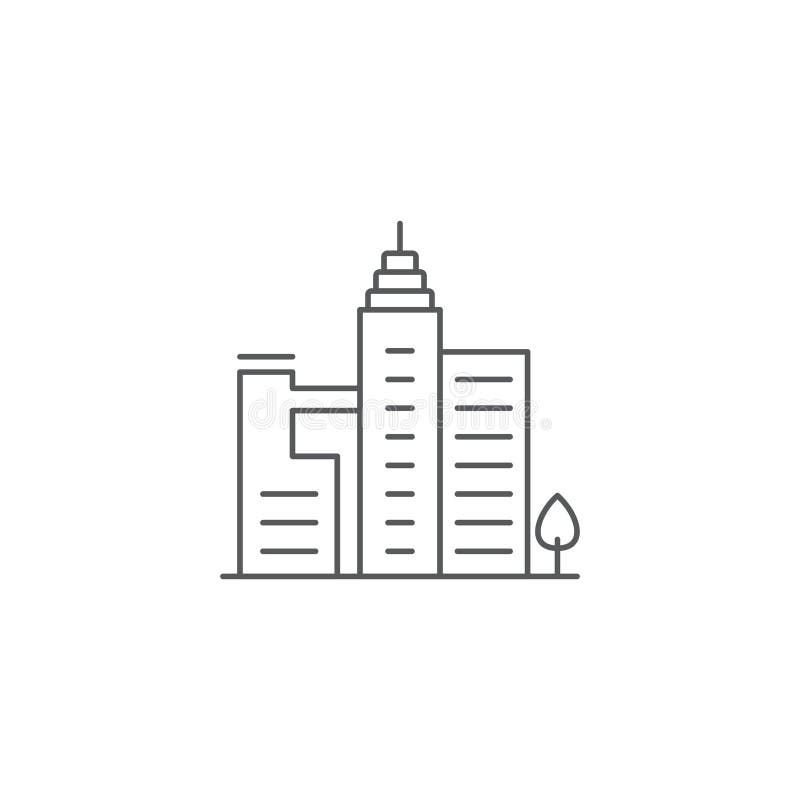 Business Buildings Vector Icon Isolated on White Background Stock ...