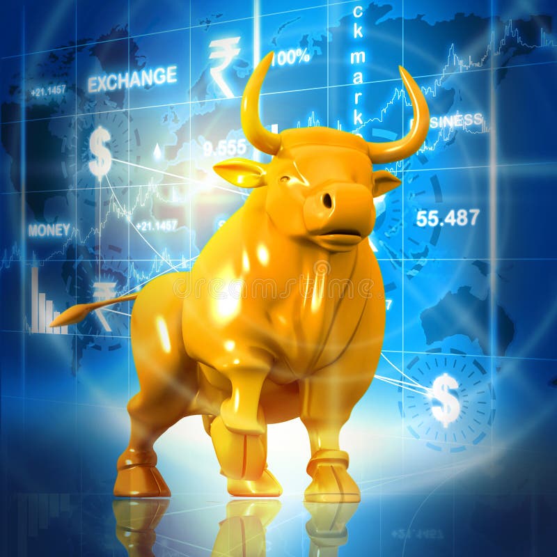 Business bull stock illustration. Illustration of loss - 63049182