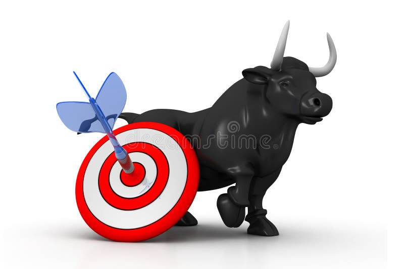 Bull S Eye Target with Arrow Stock Illustration - Illustration of arrow ...