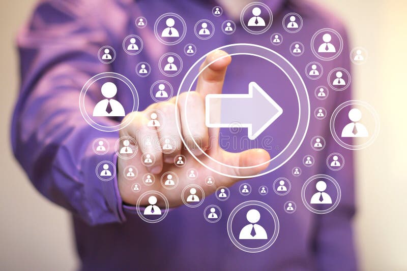 Business Button Arrow Icon Connection Communication Web Stock Photo ...