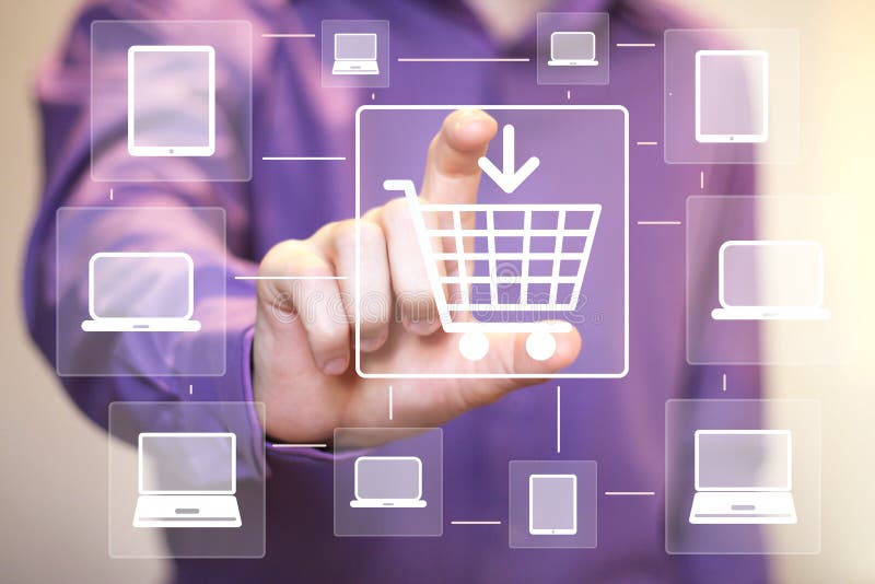 Business Button Connection Web Shopping Media Computer Stock Image ...