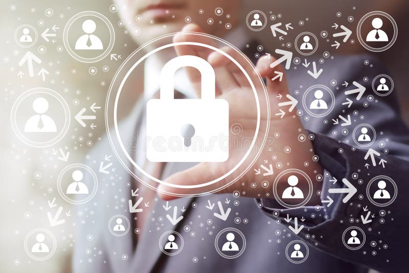 Business Button Web Lock Security Online Sign Stock Illustration ...