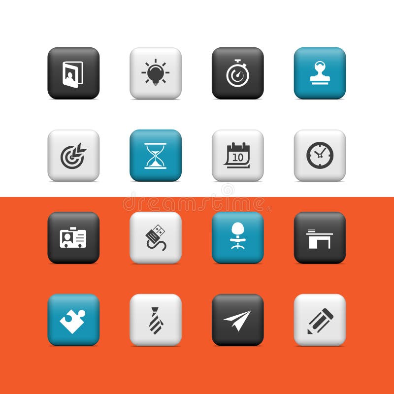 Vector flat business icons stock vector. Illustration of design - 34699297