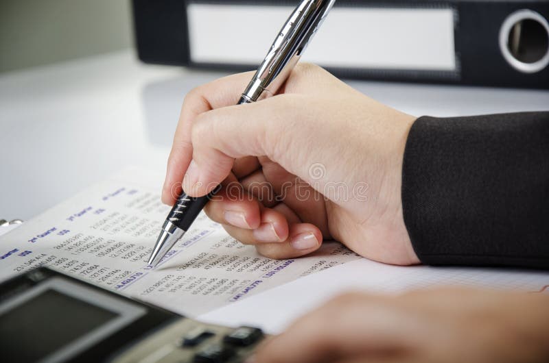 Business calculating stock photo. Image of handwriting - 29569328