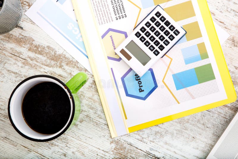 Business Calculation in the Office Stock Photo - Image of economist ...