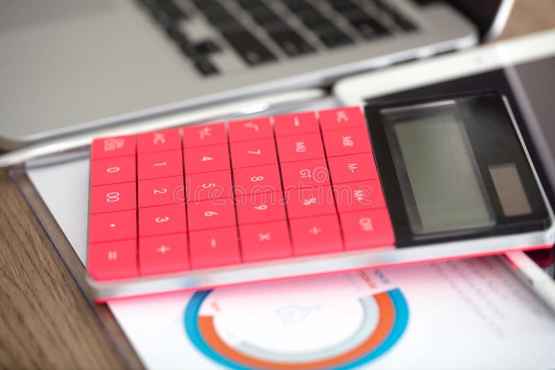 A Business Calculator is on File Stock Image - Image of business ...