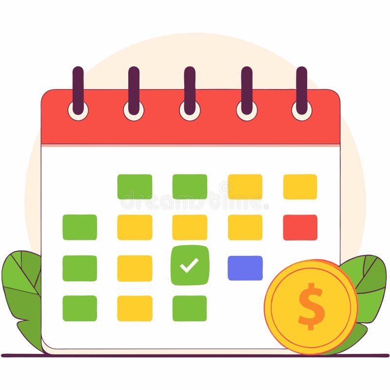 Business Calendar 3D Icon stock illustration. Illustration of ...