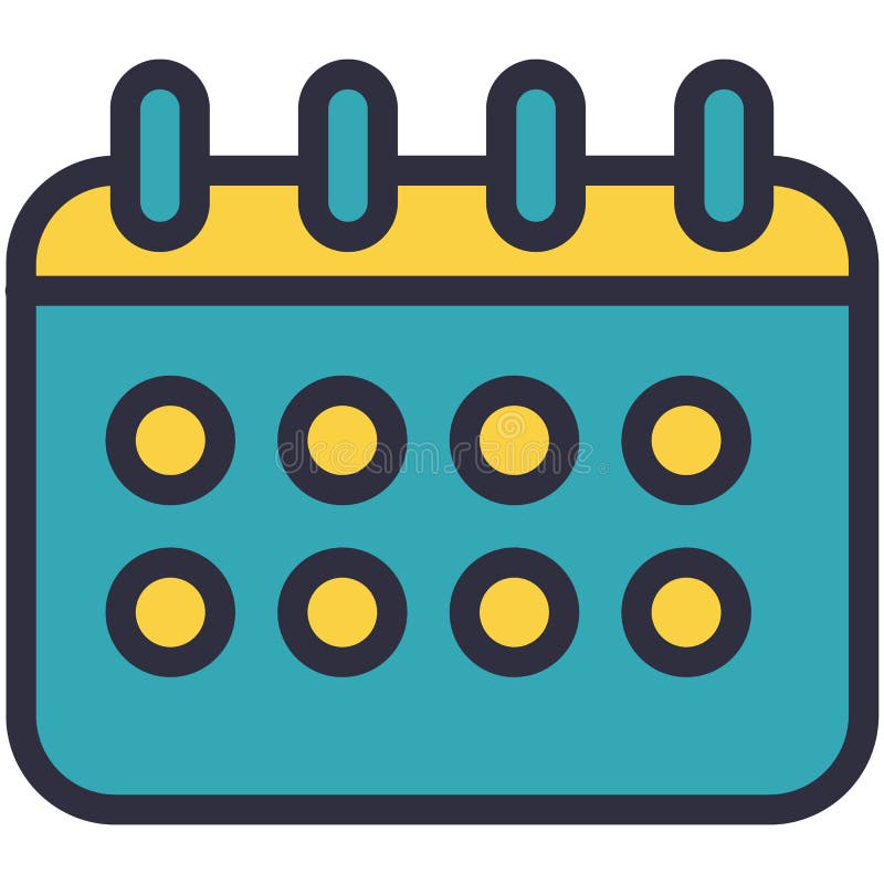 Business Calendar Icon for Timing and Schedule Planning Stock Vector ...