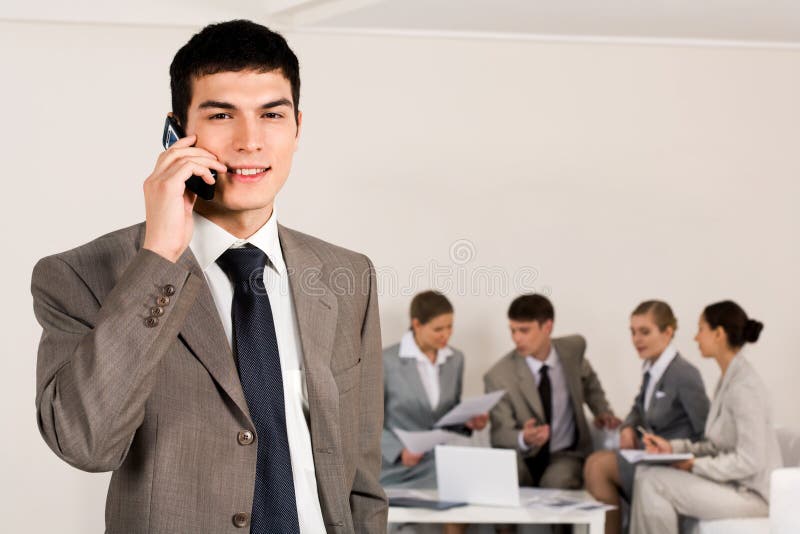 Business call stock photo. Image of confident, foreground - 9357276
