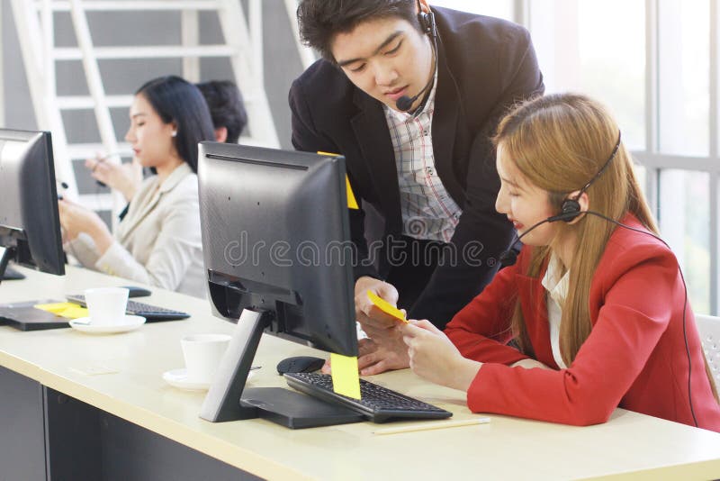 Teamwork on the Computer stock photo. Image of home, male - 29064344