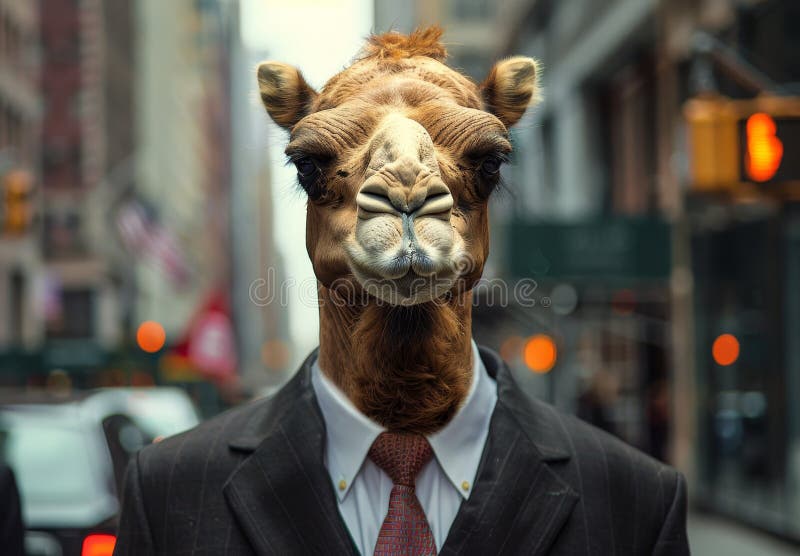 Business Camel in the City stock illustration. Illustration of wild ...