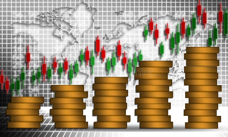 Business Candle Stick Graph Chart of Stock Market Going Up Stock ...