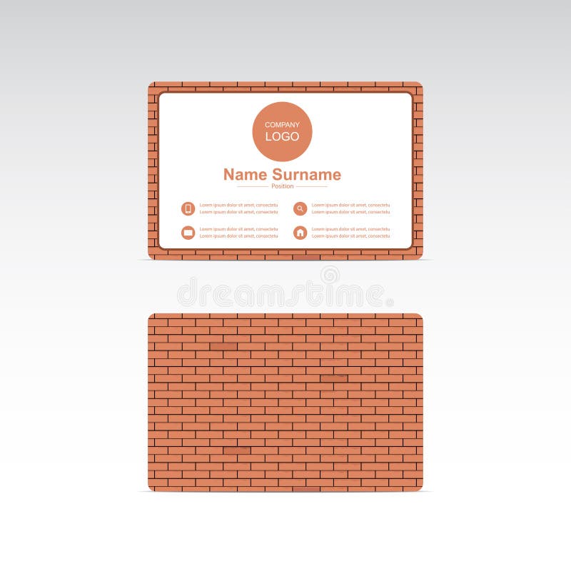 Business Card Brick Wall Style Stock Vector - Illustration of ...