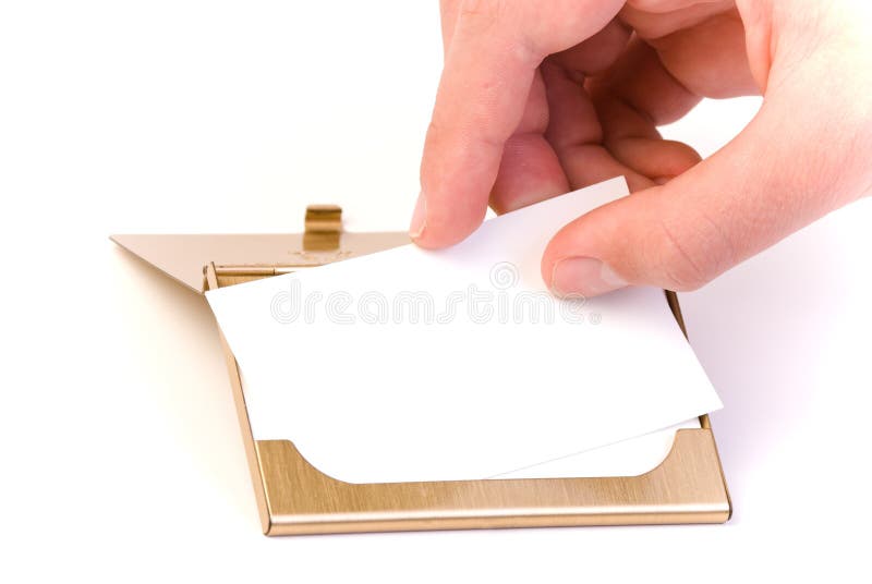 Business Card and Card Holder Stock Photo - Image of holder, card: 17576280