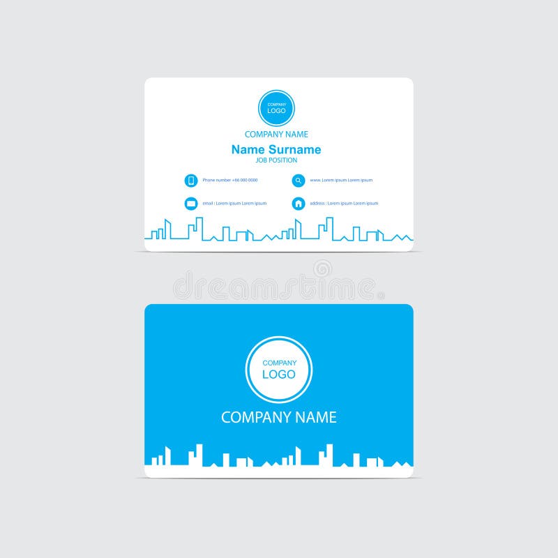 Business card city theme stock vector. Illustration of icon - 81146968