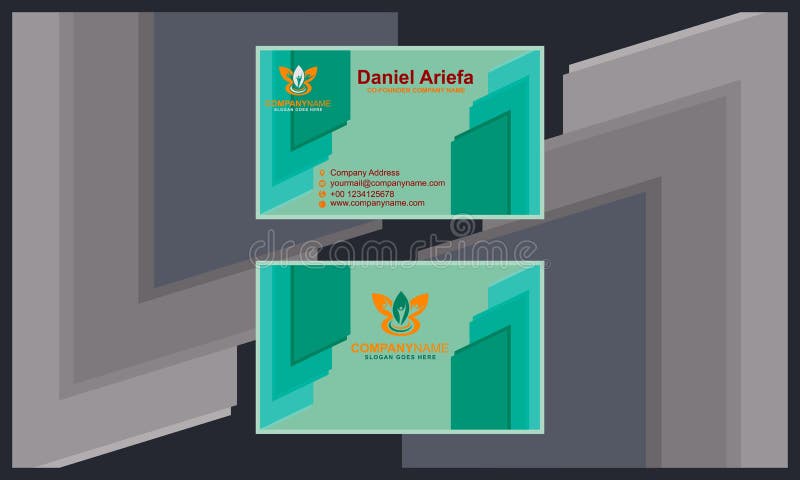 Business Card Clean Modern Template Vector Stock Vector - Illustration ...