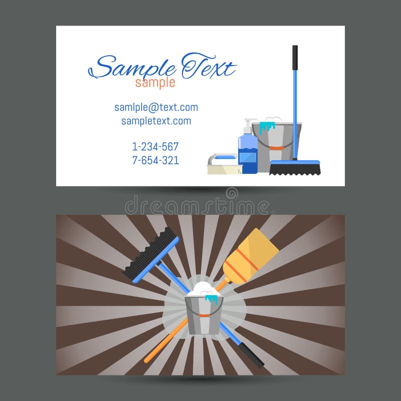 Cleaning Services Business Cards Templates