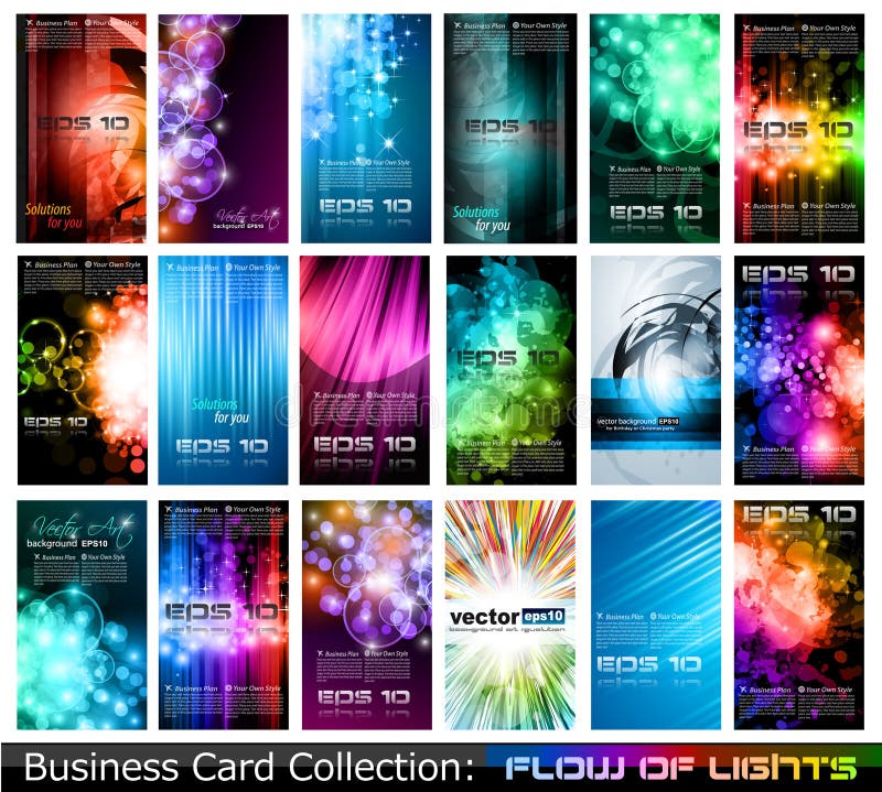 Business Card Big Collection Stock Vector - Illustration of music ...