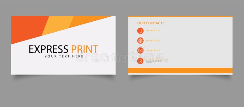 Business Card of the Copy Center. Express Print Stock Illustration ...