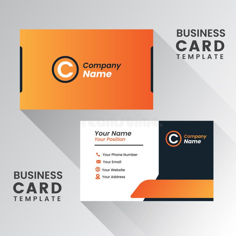 Business Card - Creative and Clean Modern Business Card Template Stock ...