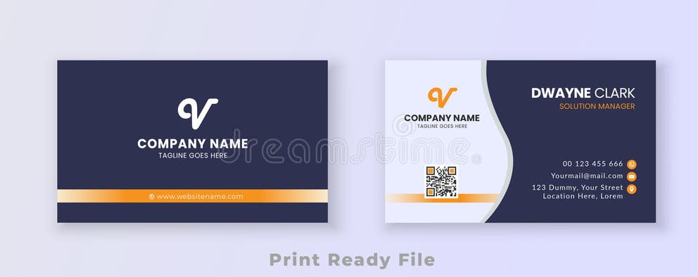 Modern and Elegant Business Card Design Template. Editable Vector ...