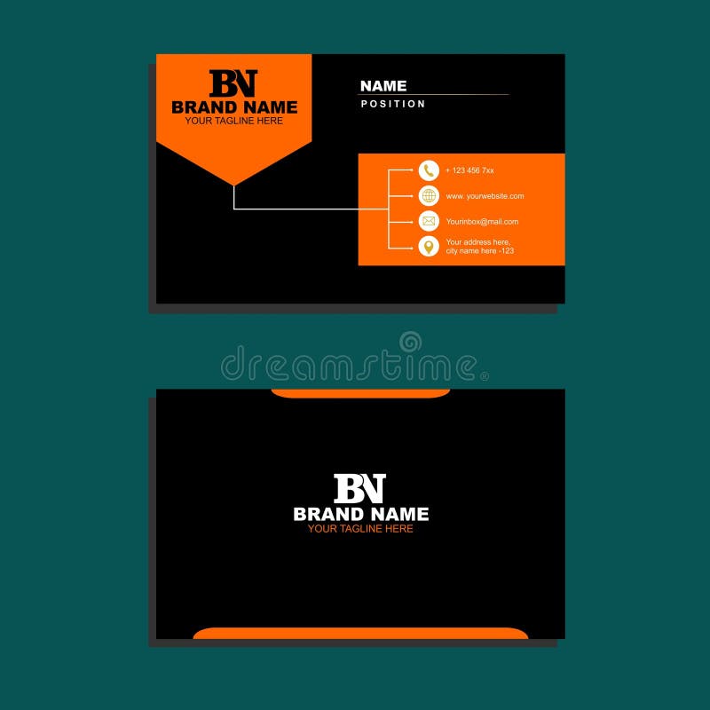 Business Card Design Background, ID Card, Stylish with Attractive ...