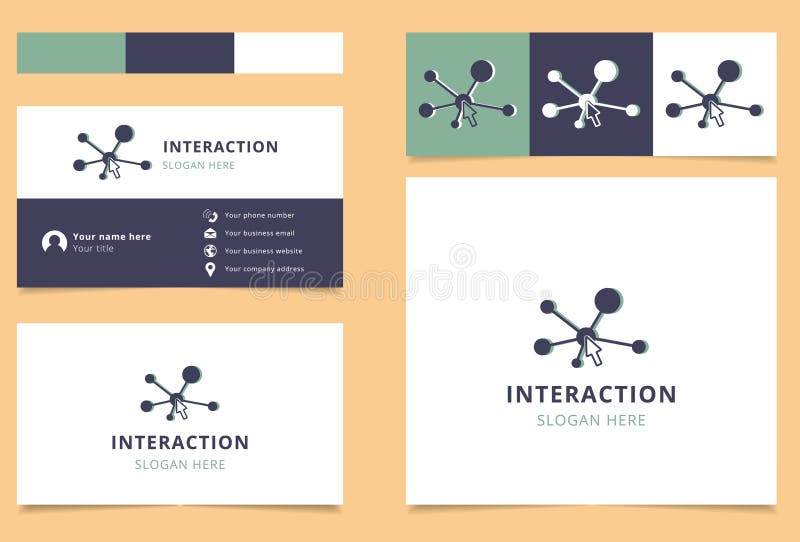Business Card Design Featuring a Modern Logo Depicting Interaction ...