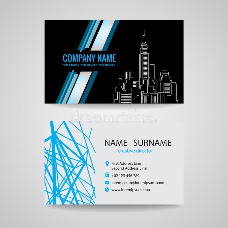 Business Card Design for about Structure Building Stock Vector ...