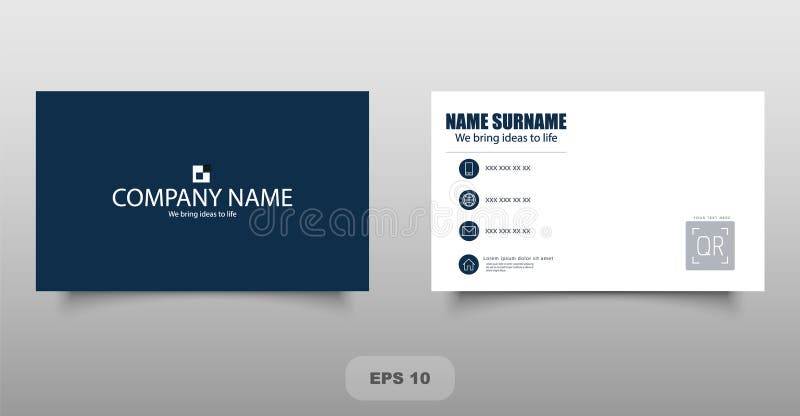 Business Card Design Template, Clean Professional Business Card ...