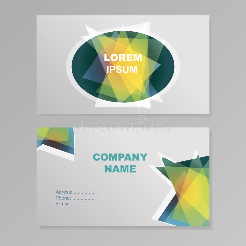 Business Card Design Triangle Stock Vector - Illustration of element ...