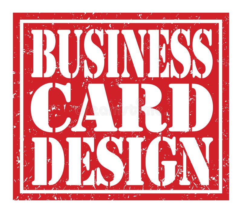BUSINESS CARD DESIGN, Text Written on Red Stamp Sign Stock Illustration ...