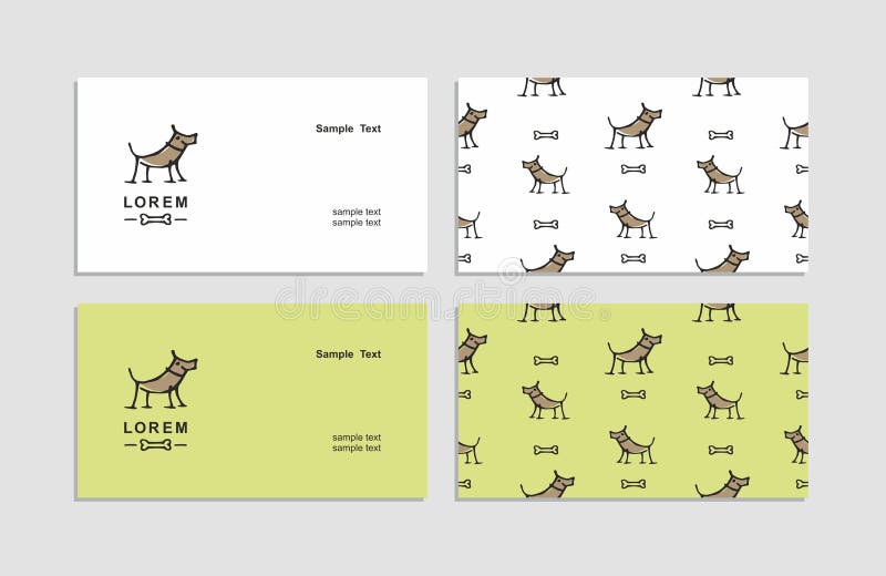 Business Card with a Dog Sign. Corporate Identity. Stock Vector ...