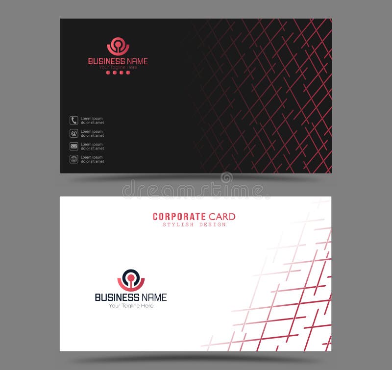 Business Card. Double-sided Business Card Design Stock Vector ...