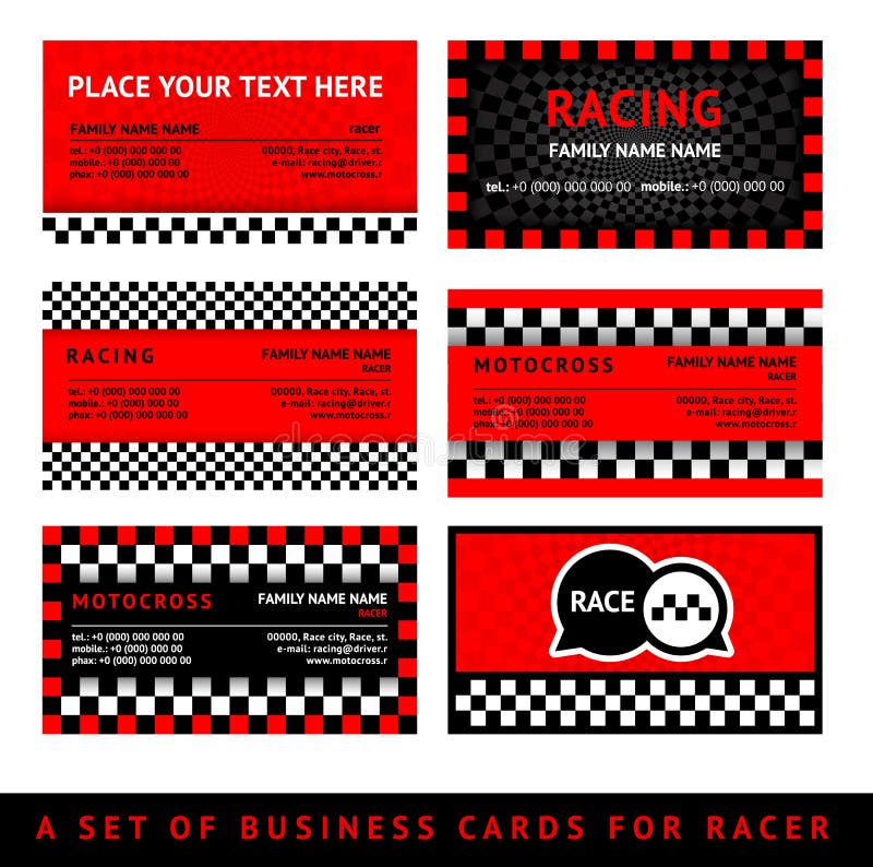 Business Card Driver Race Stock Illustrations – 203 Business Card ...