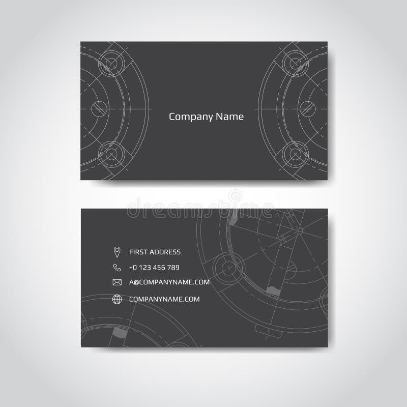 Business Card for the Engineer Stock Illustration - Illustration of ...